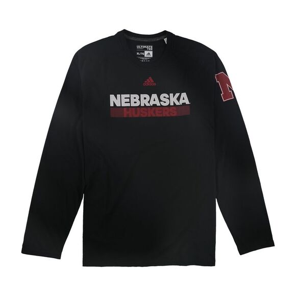 adidas | Shirts | Adidas Mens Nebraska Huskers Graphic Tshirt Black Nwt ...